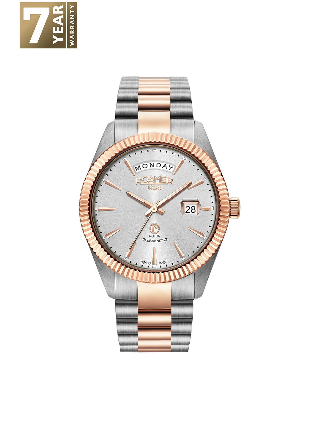 Roamer Primeline Daydate 981662-47-15-90 Men’s Automatic Watch – Two-T