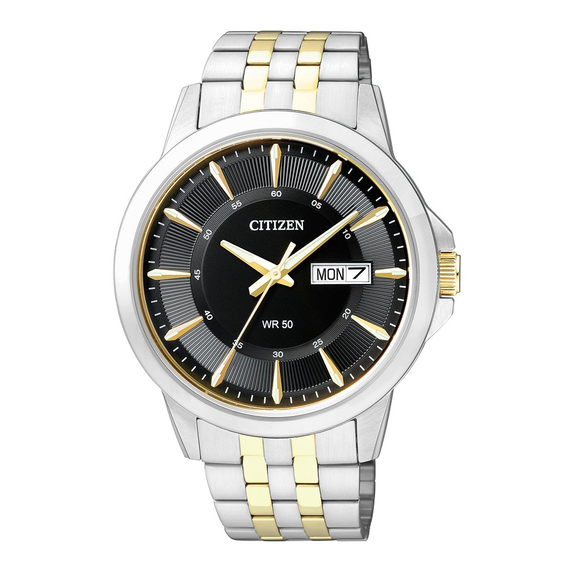 Citizen BF2018-52E Men’s Two-Tone Stainless Steel Watch with Black Dia