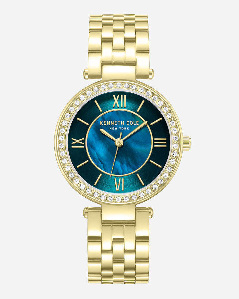Kenneth Cole Women's Crystalized Mother of Pearl Dial Watch KCWLG00622